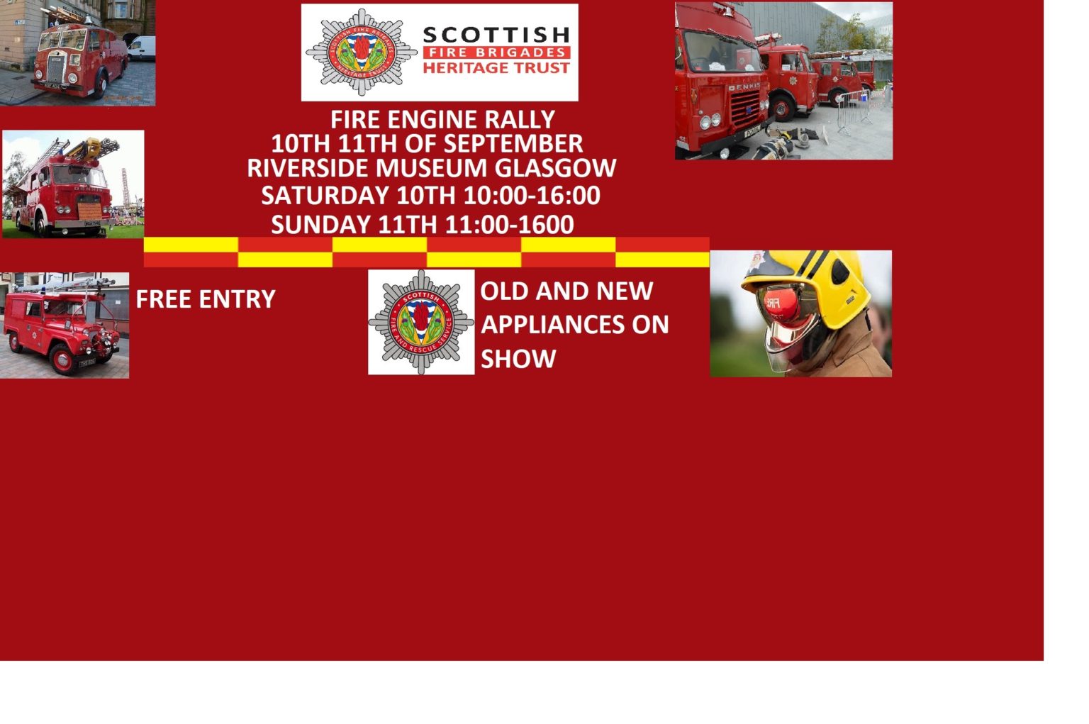 Going back to the Glasgow Transport Museum with a fleet of fire engines ...